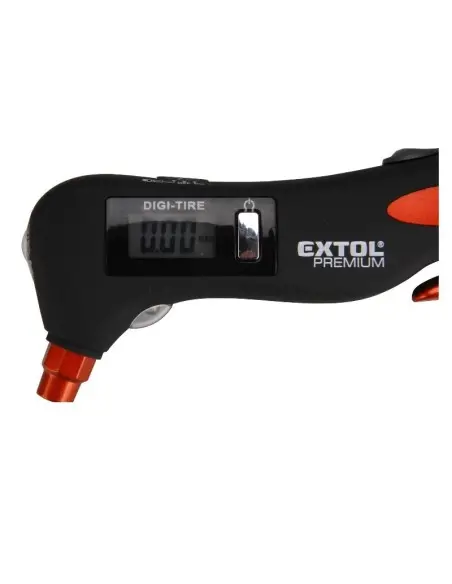 Manometru digital verificare presiune roti, Extol Premium, 5 functii, LED