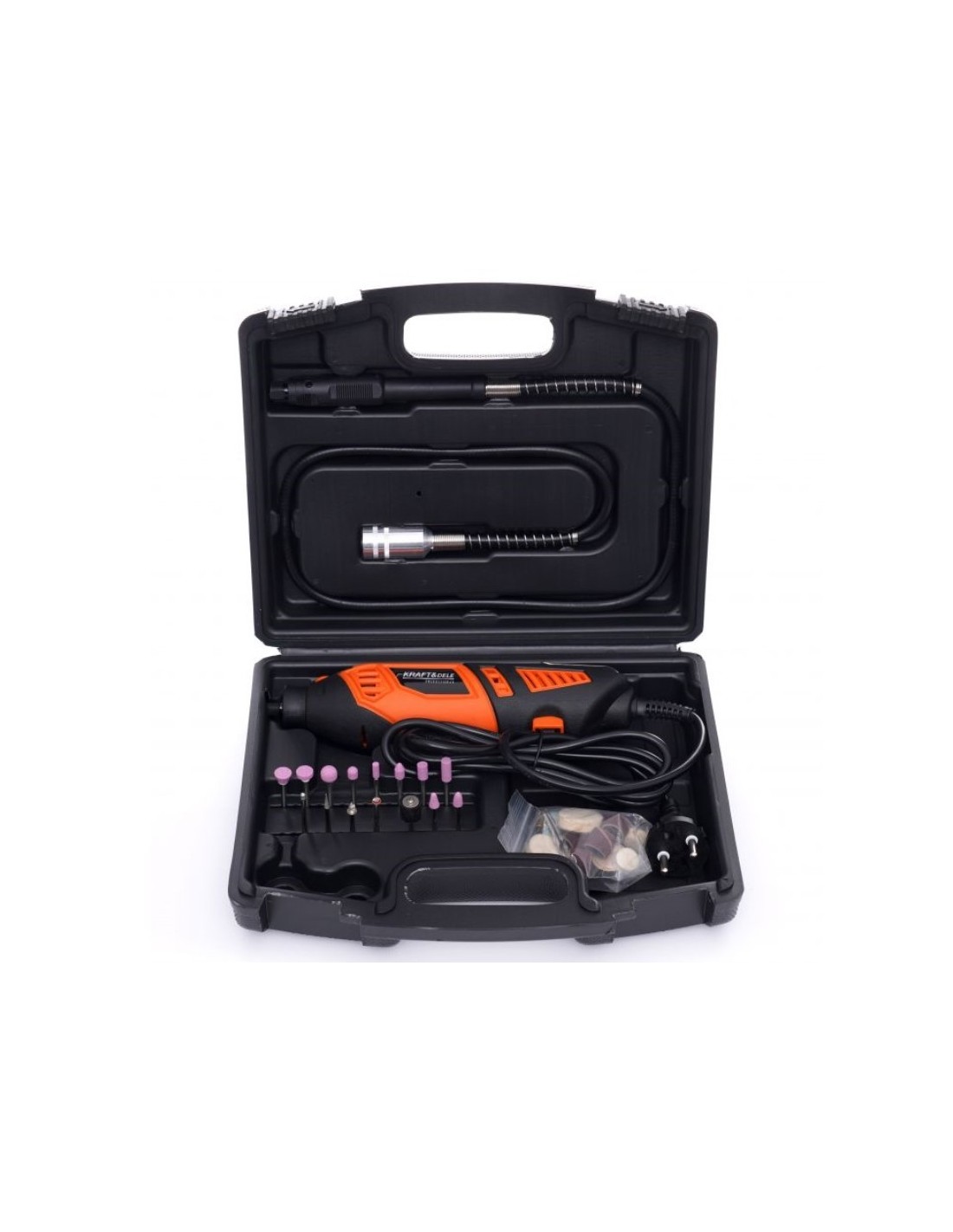 Mini freza electrica, Kraft&Dele, 230 V, 270 W, 40 piese