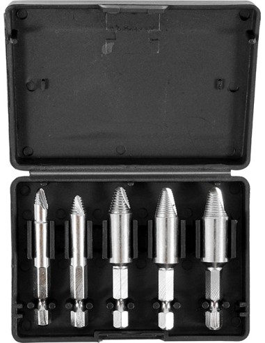 Set de 5 extractoare, pentru suruburi rupte 6-14mm, V86479, Verke