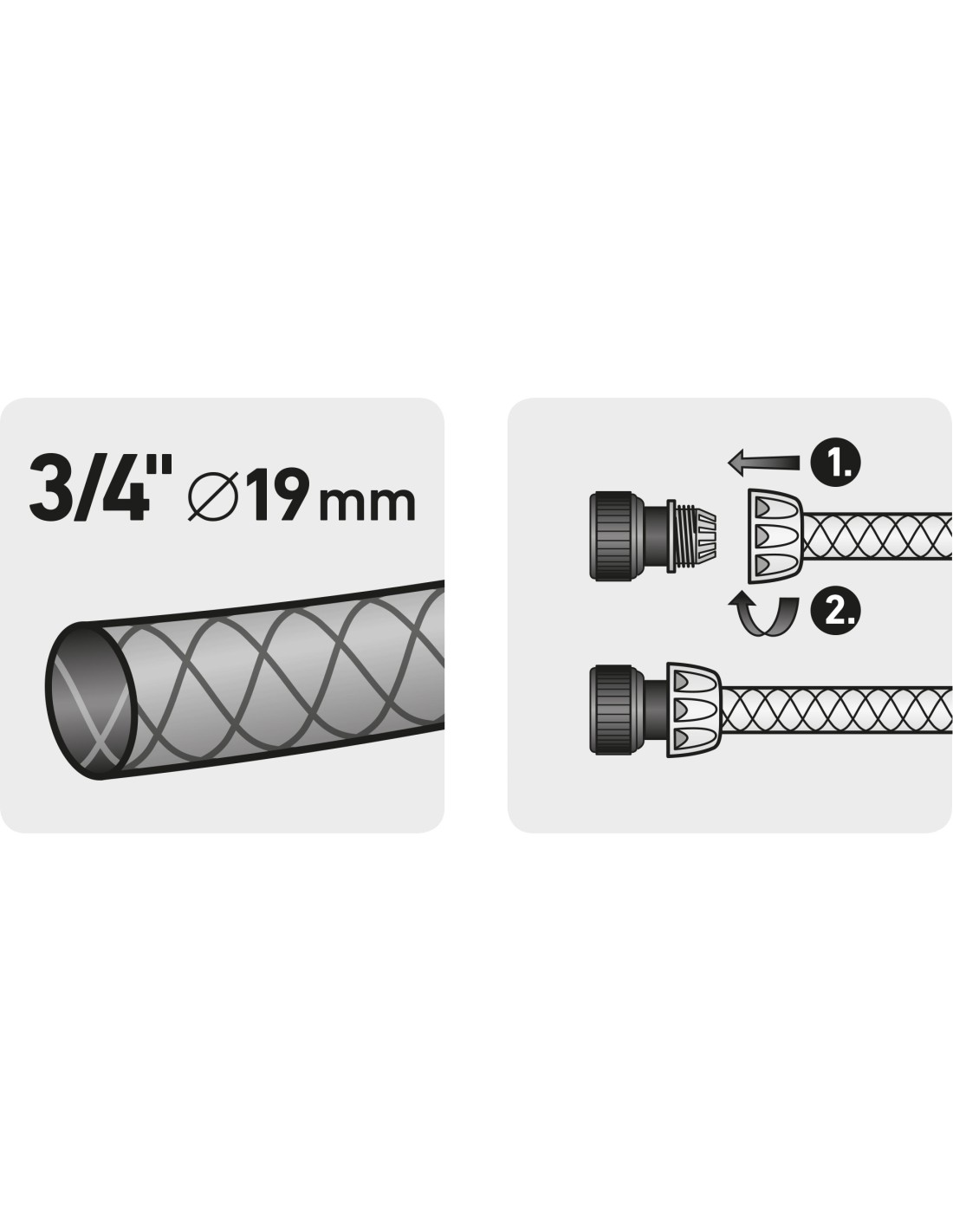 Cupla rapida furtun, alama, 3/4", Ventil STOP